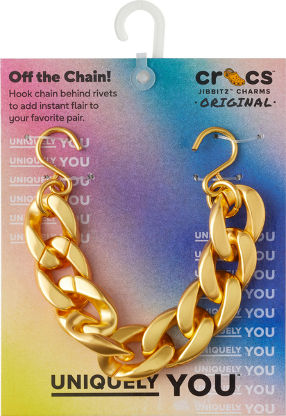 CROCS Jibbitz™ Shoe Charms - Gold Cuban Strap Chain – Whiskey and ...