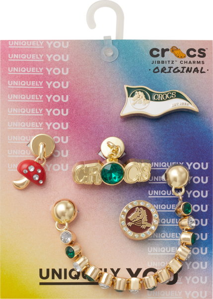 Crocs™ Jibbitz™ Shoe Charms - Gold Fresh Prep 5 PK – Whiskey and ...
