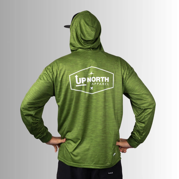 Up North Apparel - Mens OG Hyflex Hooded Jersey - Olive Marle – Whiskey ...