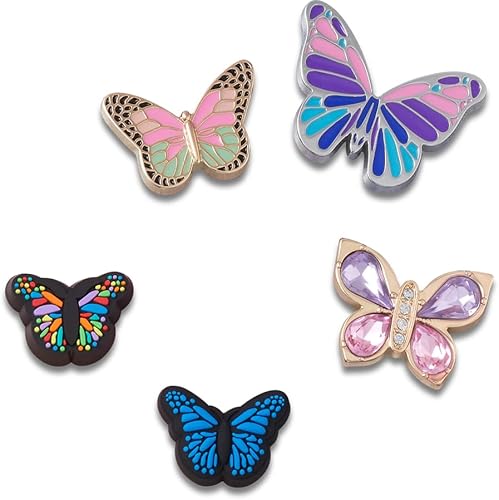 CROCS Jibbitz™ Shoe Charms - Butterfly Butterfly 5 Pack – Whiskey and ...