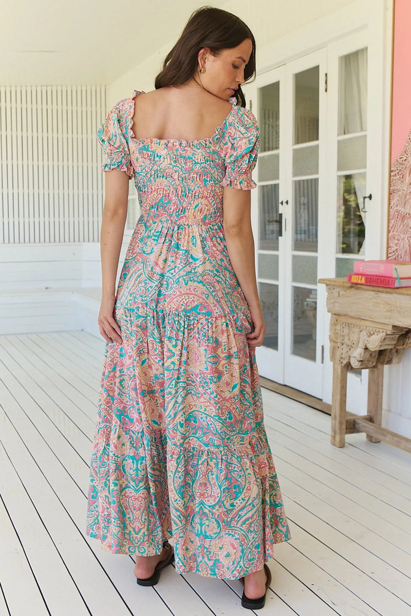 Jaase Claudette Maxi Dress - Ocean Lullaby Print – Whiskey and Wildflowers
