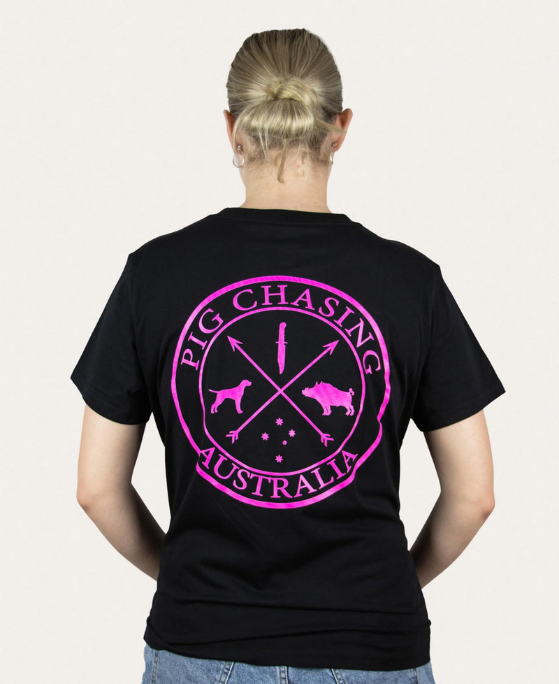 PCA Ladies Original Logo T-Shirt - Black / Pink – Whiskey and Wildflowers